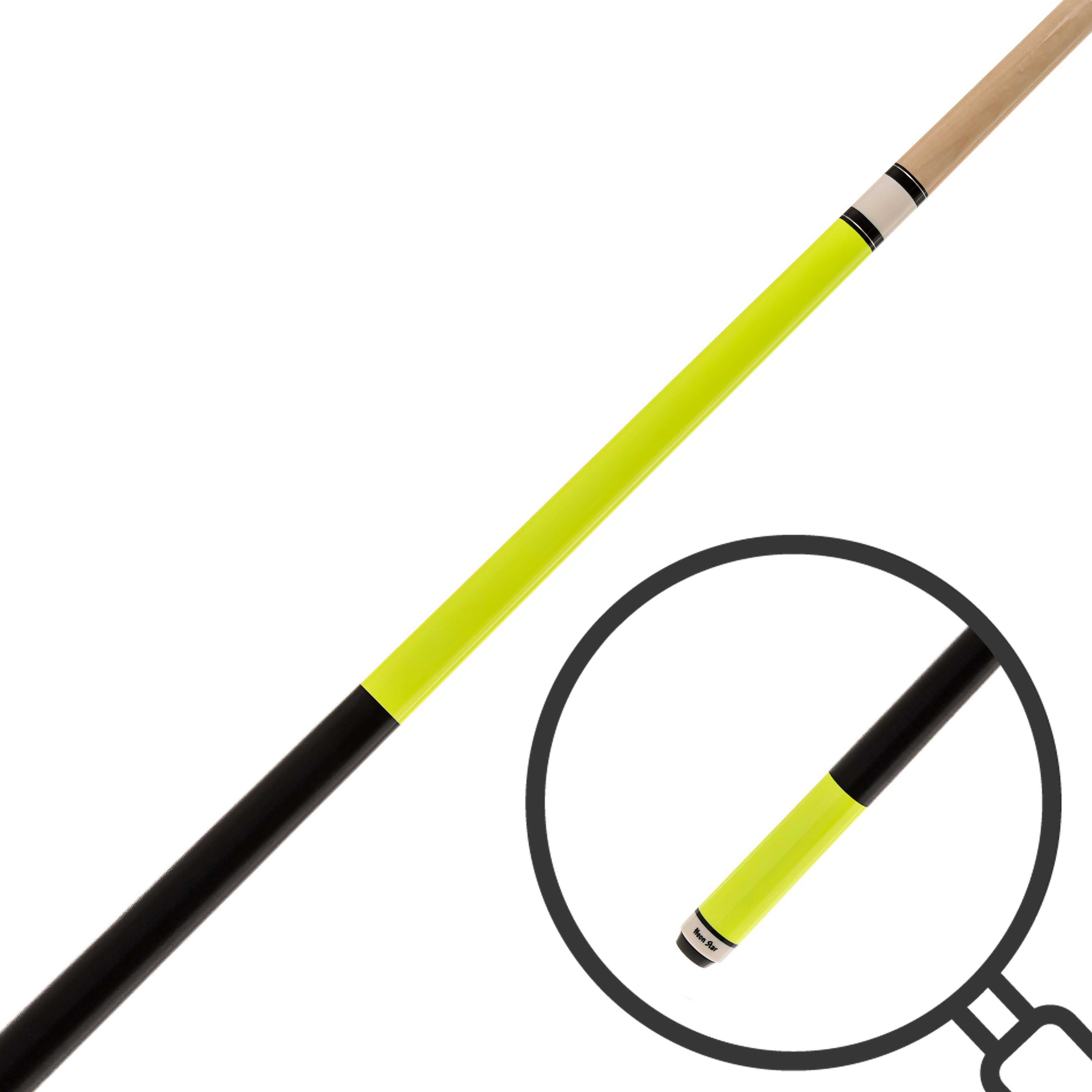 Poolqueue Neon-Star NS-1 gelb | Zweiteilige Queues | Poolbillard Queues ...